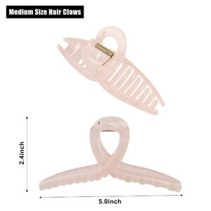 KUDUOER Hair Clips Ladies and Girls Large Banana Hair Clips High Elasticity Claw Clips Anti-Slip Butterfly Hair Clips Suitable for Thin Hair and Thick Thick Hair Clips 4pcs