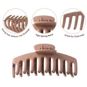 12 Pack Big Hair Claw Clips for Women, Matte Large Strong Hold Jaw Clip, Hair Clips Barrettes for Long Thin and Thick Hair, Hair Claws Banana Clips for Women Styling Accessories, Ideal Gifts for Women