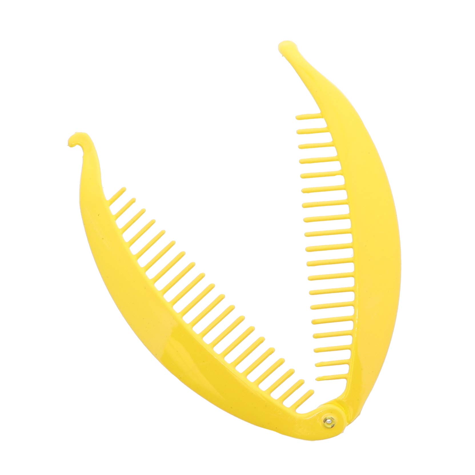 Light Yellow 5 Inch Banana Clip Hair Clincher Rounded Edges Hair Comb