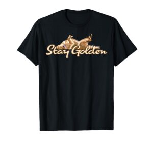 golden retriever "stay golden" t-shirt