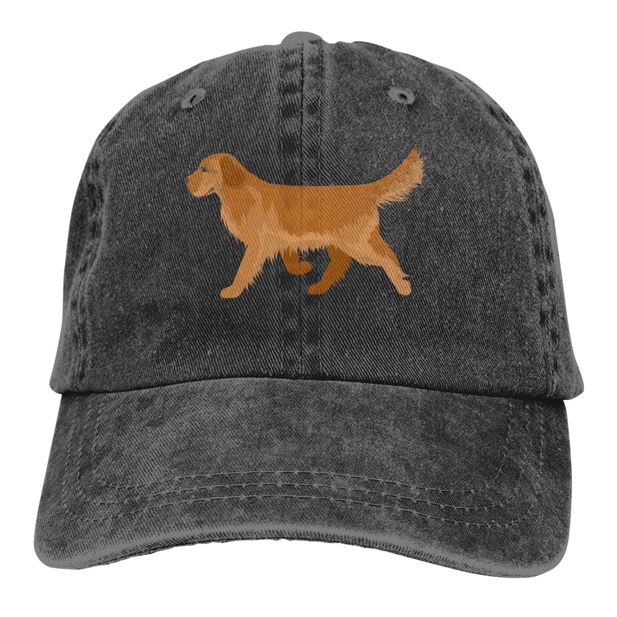 Denim Cap Cute Golden Retriever Baseball Dad Cap Adjustable Classic Sports for Men Women Hat