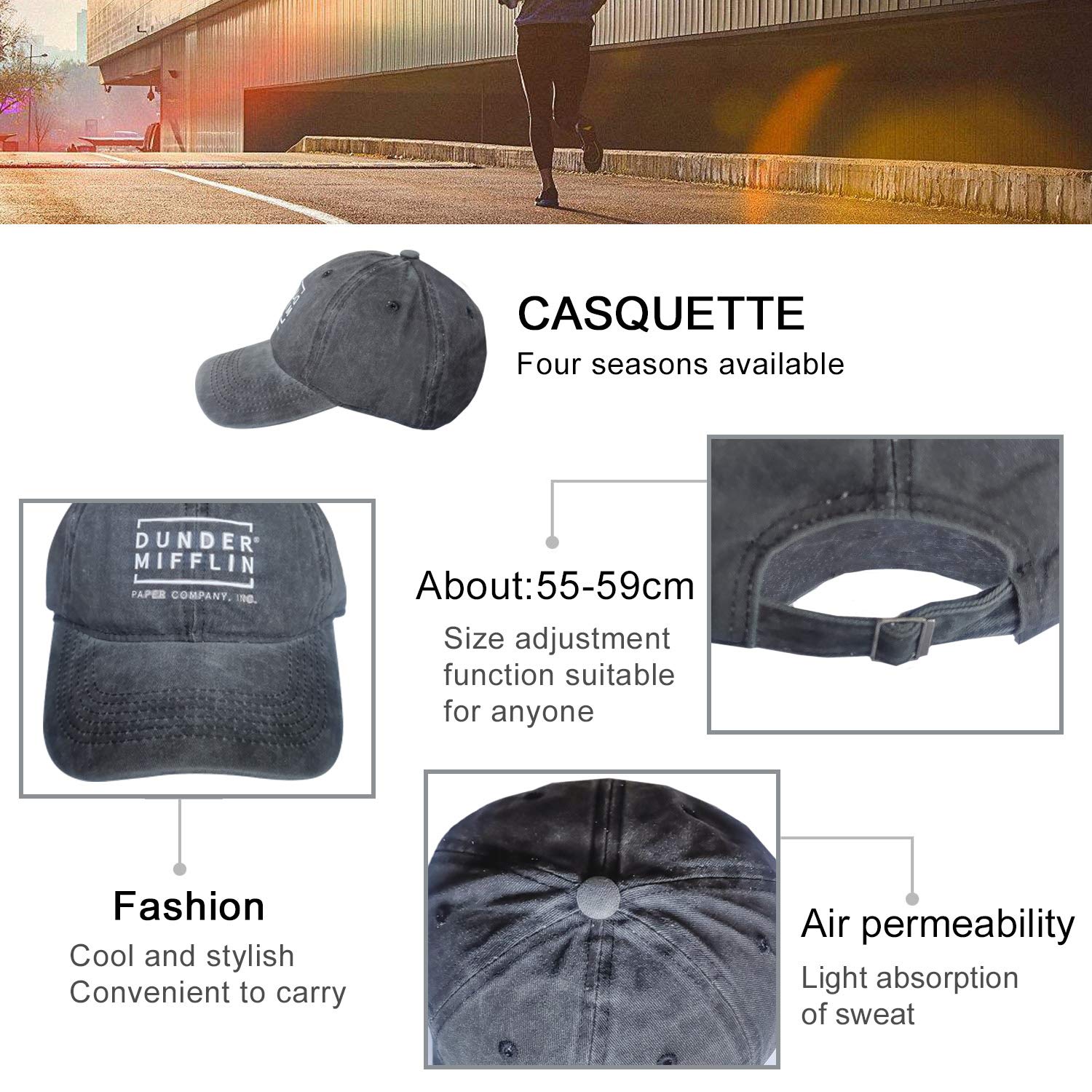 Denim Cap Cute Golden Retriever Baseball Dad Cap Adjustable Classic Sports for Men Women Hat