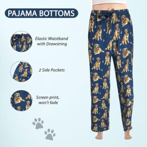 Golden Retriever Pajama Pants – Cotton Blend - All Season - Comfort Fit Lounge Pants for Women and Men – Golden Retriever Gifts