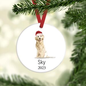 vapcuff personalized golden retriever ornaments - golden retriever christmas ornament - golden retriever gift - personalized golden retriever - christmas tree ornament - pet lover gifts