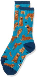 socksmith golden retrievers socks blue size 9-11, 1 ea