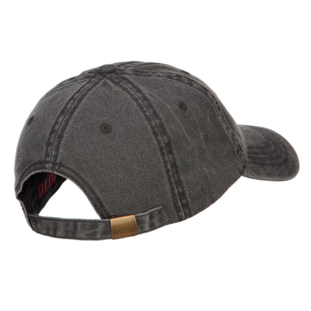 Golden Retriever Embroidered Washed Cap - Black OSFM