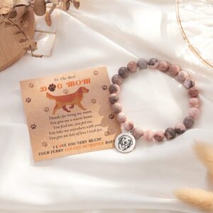 JOGDIAM Dog Mom Gifts for Women, Dog Gifts for Dog Lovers with Gift Message Card, Golden Retriever Gifts Dog Mom Bracelets for Mom, Grandma, Daughter, Wife, Girlfriend, Friends