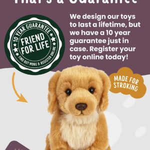 Living Nature Golden Retriever Stuffed Animal | Fluffy Dog Animal | Soft Toy Gift for Kids | 8 inches