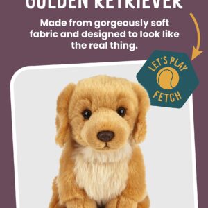 Living Nature Golden Retriever Stuffed Animal | Fluffy Dog Animal | Soft Toy Gift for Kids | 8 inches