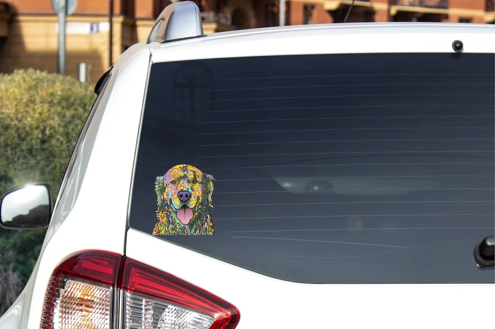 Enjoy It Dean Russo Golden Retriever Car Stickers, Outdoor Rated Vinyl Sticker Decals for Windows, Bumpers, Laptops or Crafts - 2 Pieces