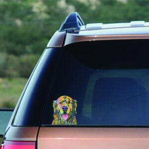 Enjoy It Dean Russo Golden Retriever Car Stickers, Outdoor Rated Vinyl Sticker Decals for Windows, Bumpers, Laptops or Crafts - 2 Pieces