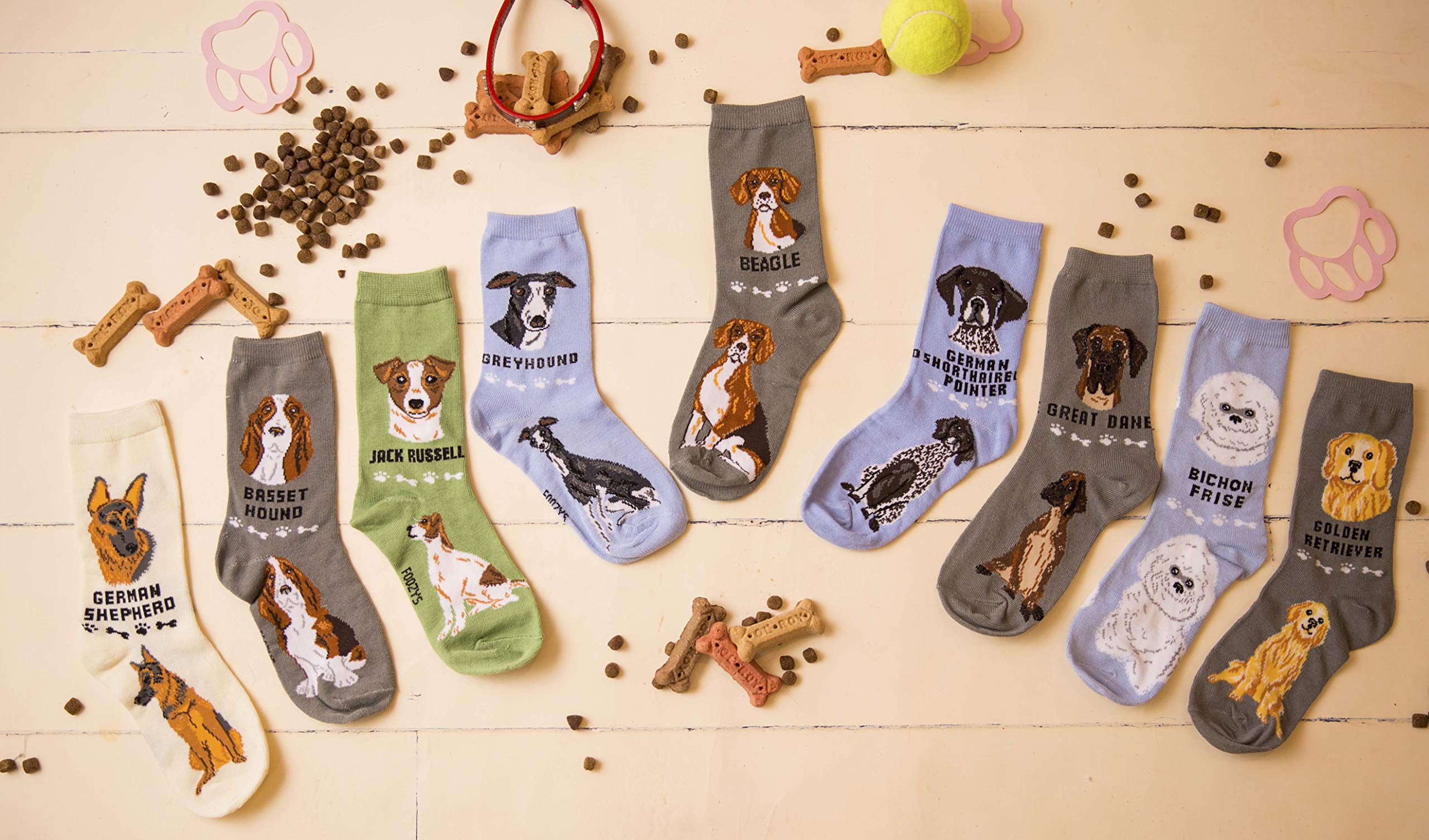 Foozys Unisex Crew Socks | Canine/Dog Collection | Golden Retriever