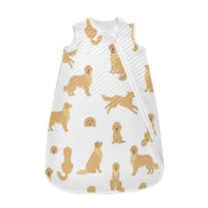 golden retriever dogs adult goldies and puppy set baby sleeping bag,baby wearable blanket,toddler sleep sack,sleep suit for infant newborn babies 0-6 months