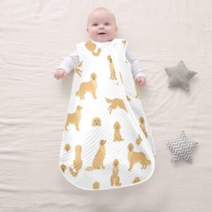 Golden Retriever Dogs Adult Goldies and Puppy Set Baby Sleeping Bag,Baby Wearable Blanket,Toddler Sleep Sack,Sleep Suit for Infant Newborn Babies 0-6 Months