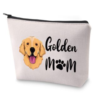 blupark golden retriever mom gifts golden mom cosmetic bag dog lover gift for golden retriever mama (golden mom)