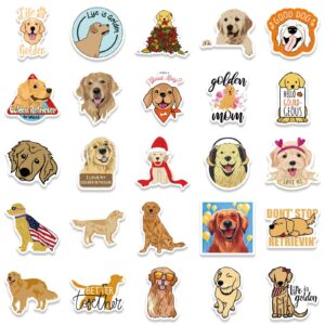 Cute Golden Retriever Stickers Pack, 50PCS Dog Stickers for Kids Teens Adults, Asverbet Waterproof Stickers for Water Bottle Laptop Phone Luggage