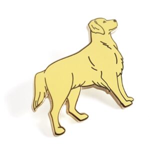 Pinsanity Golden Retriever Dog Enamel Lapel Pin