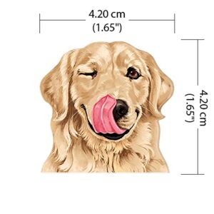 WIRESTER Fresh Scented Car Air Freshener Vent Clip, Decorative Accessories, Interior Decoration for Cars - Cute Winking Golden Retriever Dog