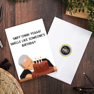 GIFTING GIGGLES Funny Joe Biden Birthday Card | Political Birthday Cards | Great President Gag Gift for 30th 40th 50th 60th 70th 80th 90th | Comes with Presidential Seal - MADE IN USA