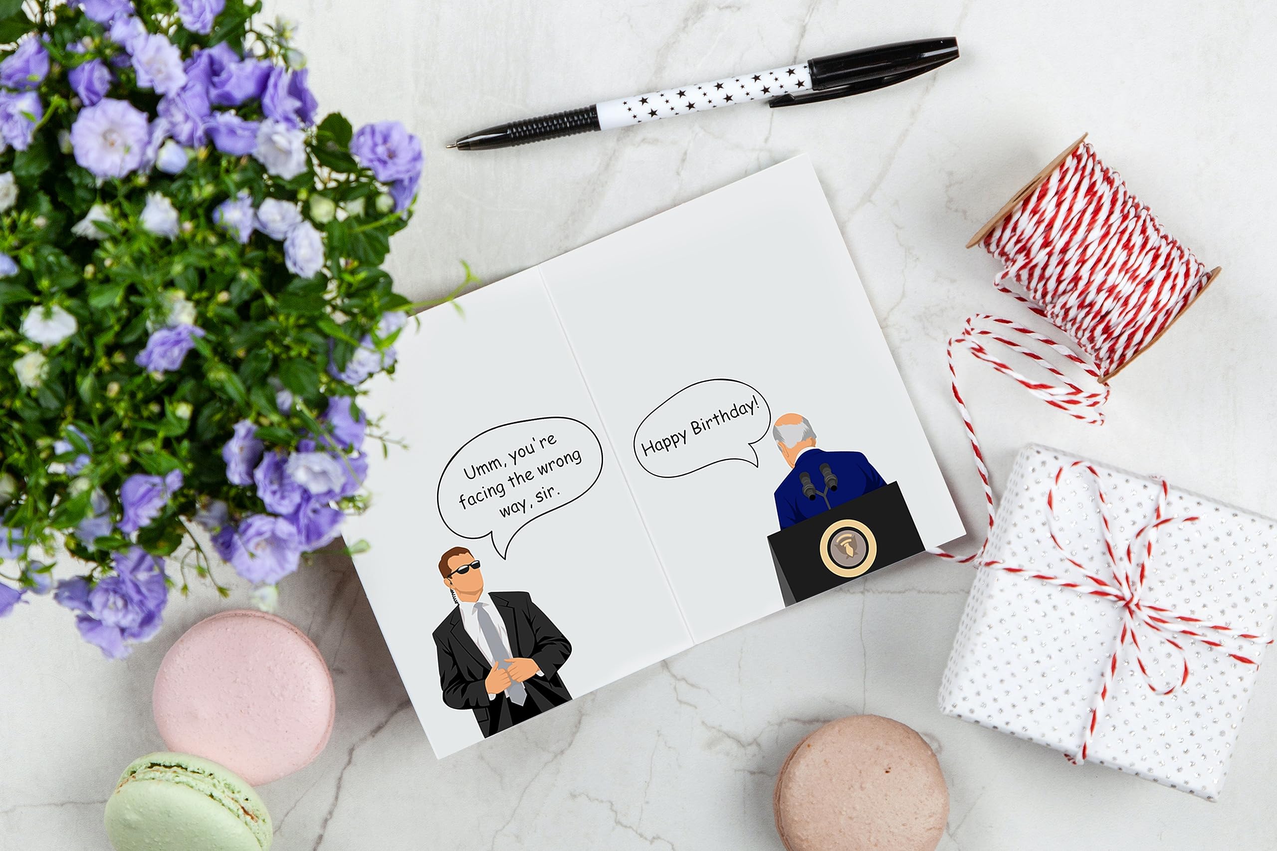 GIFTING GIGGLES Funny Joe Biden Birthday Card | Political Birthday Cards | Great President Gag Gift for 30th 40th 50th 60th 70th 80th 90th | Comes with Presidential Seal - MADE IN USA