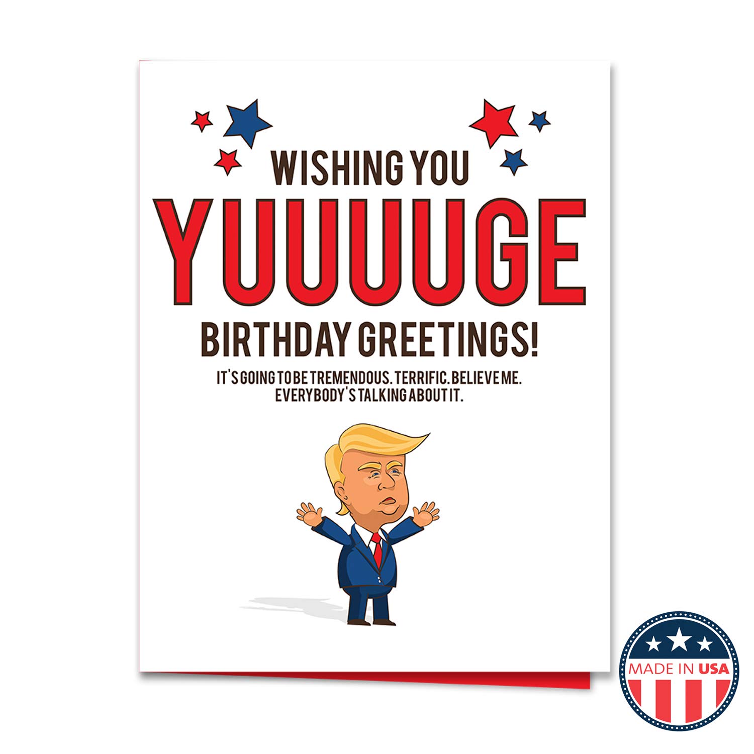 Canopy Street Trump Huge Birthday Greeting Card / 8.5" x 11" Large Greeting Card/Jumbo Birthday Greeting From Group