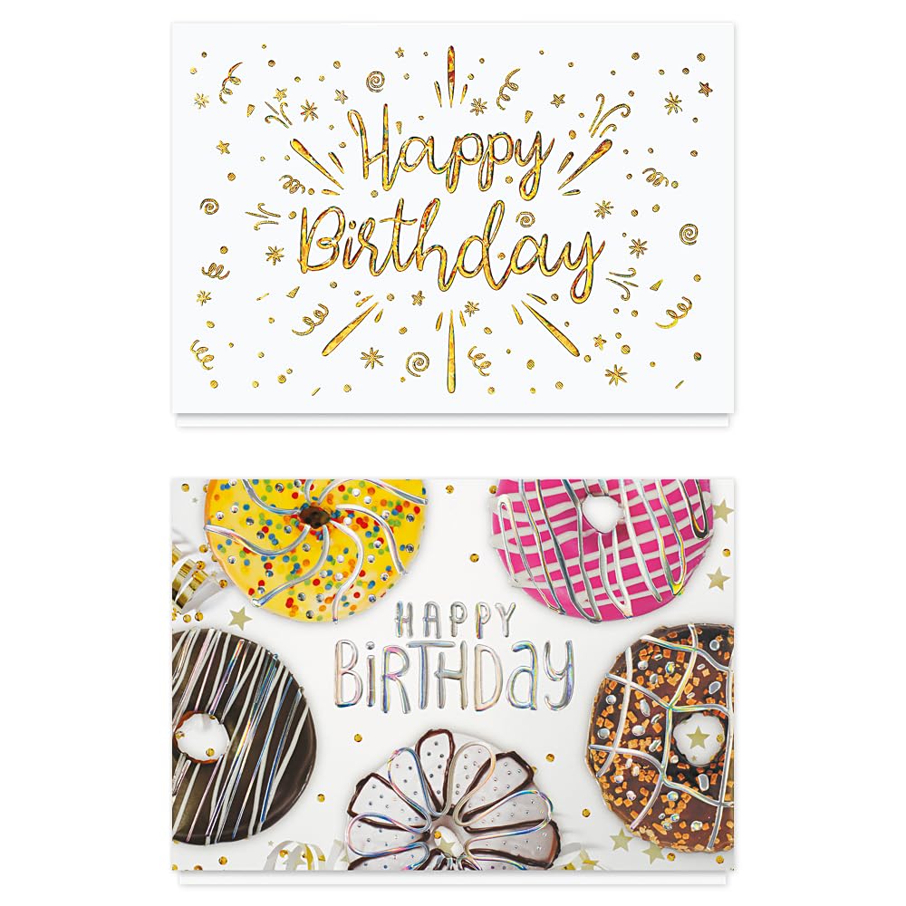 The Gallery Collection - Birthday Cards Assortment Box (35 Cards), Foil & Embossing (Birthday 2)