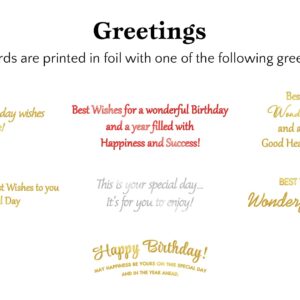 The Gallery Collection - Birthday Cards Assortment Box (35 Cards), Foil & Embossing (Birthday 2)