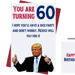 Let's Make 60 Great Again – Donald Trump – Sarcasm 60th Birthday Cards for Women, Men, Friends, Coworkers, Etc. – Donald Trump Birthday Cards 60 Years Old – 60th Birthday Cards 60th Anniversary