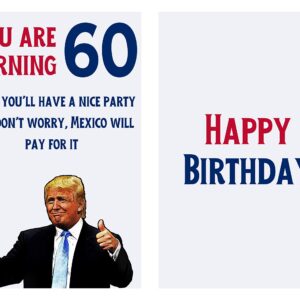 Let's Make 60 Great Again – Donald Trump – Sarcasm 60th Birthday Cards for Women, Men, Friends, Coworkers, Etc. – Donald Trump Birthday Cards 60 Years Old – 60th Birthday Cards 60th Anniversary