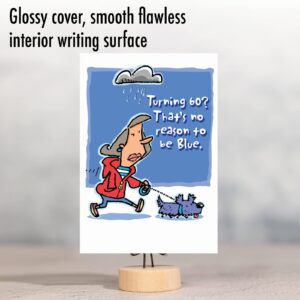 NobleWorks - 60th Birthday Greeting Card with 5 x 7 Inch Envelope (1 Card) - No Reason to be Blue 8202