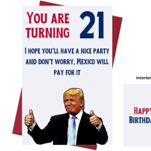 Let's Make 21 Great Again – Donald Trump – Sarcasm 21st Birthday Cards for Women, Men, Friends, Coworkers, Etc. – Donald Trump Birthday Cards 21 Years Old – 21st Birthday Cards 21st Anniversary