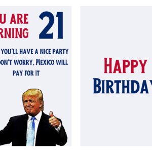 Let's Make 21 Great Again – Donald Trump – Sarcasm 21st Birthday Cards for Women, Men, Friends, Coworkers, Etc. – Donald Trump Birthday Cards 21 Years Old – 21st Birthday Cards 21st Anniversary