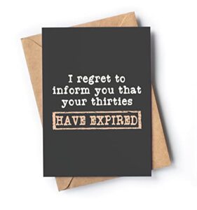 funny 40th birthday card for men or women with envelope | joke card for someone who is turning 40 years old | original and unique present idea for him or her, family, friends or a co-worker.