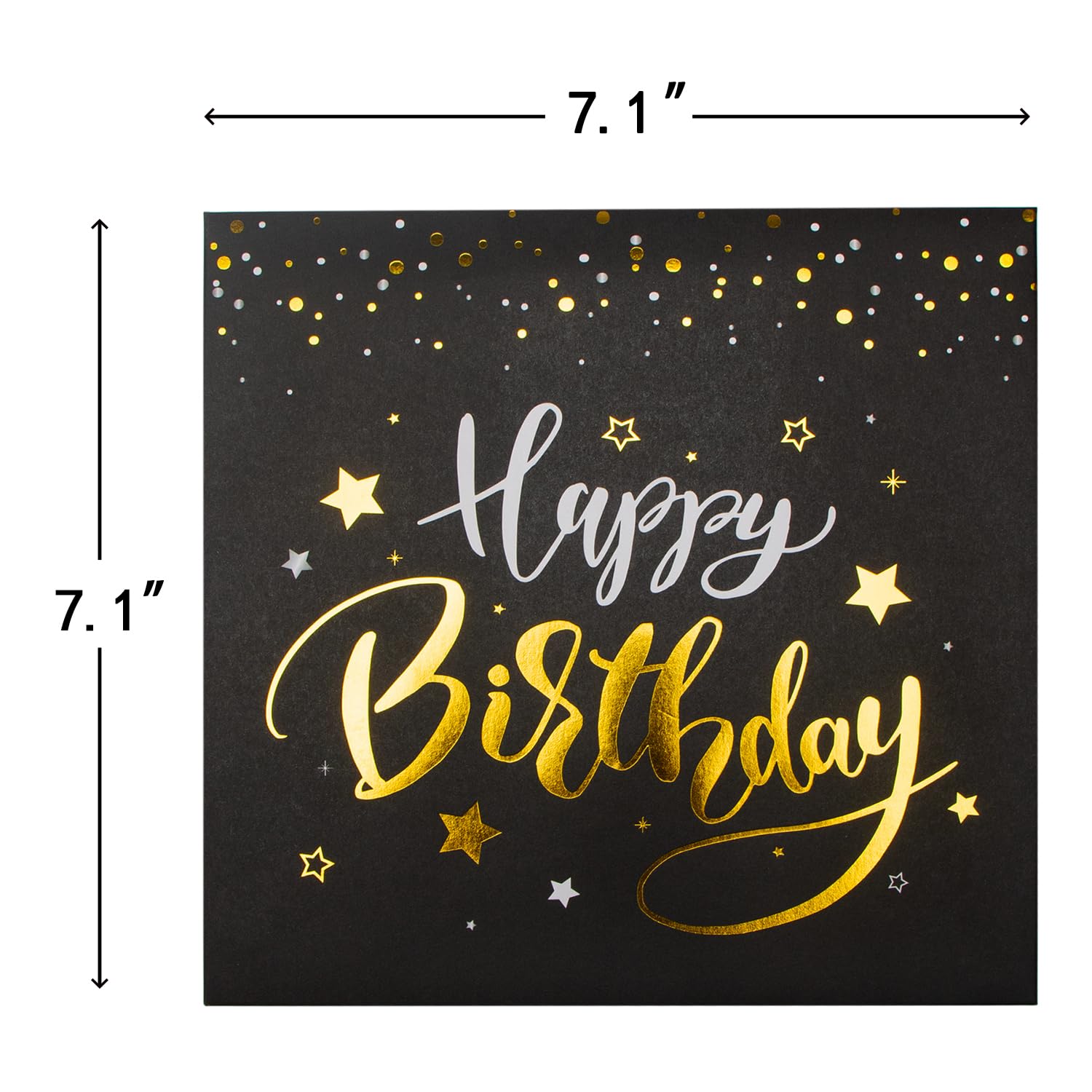 Ribbli Birthday Cards Light and Musical Fireworks Happy Birthday Card Pop Up Birthday Card Gift for Men, Women