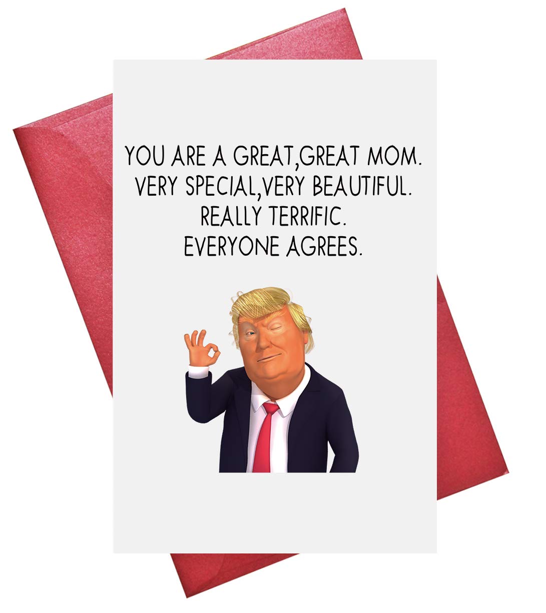 Funny Mother's Day Card, Mothers Day Greeting Card Trump, Funny Birthday Card for Mom - Trump Your Are a Great Mom