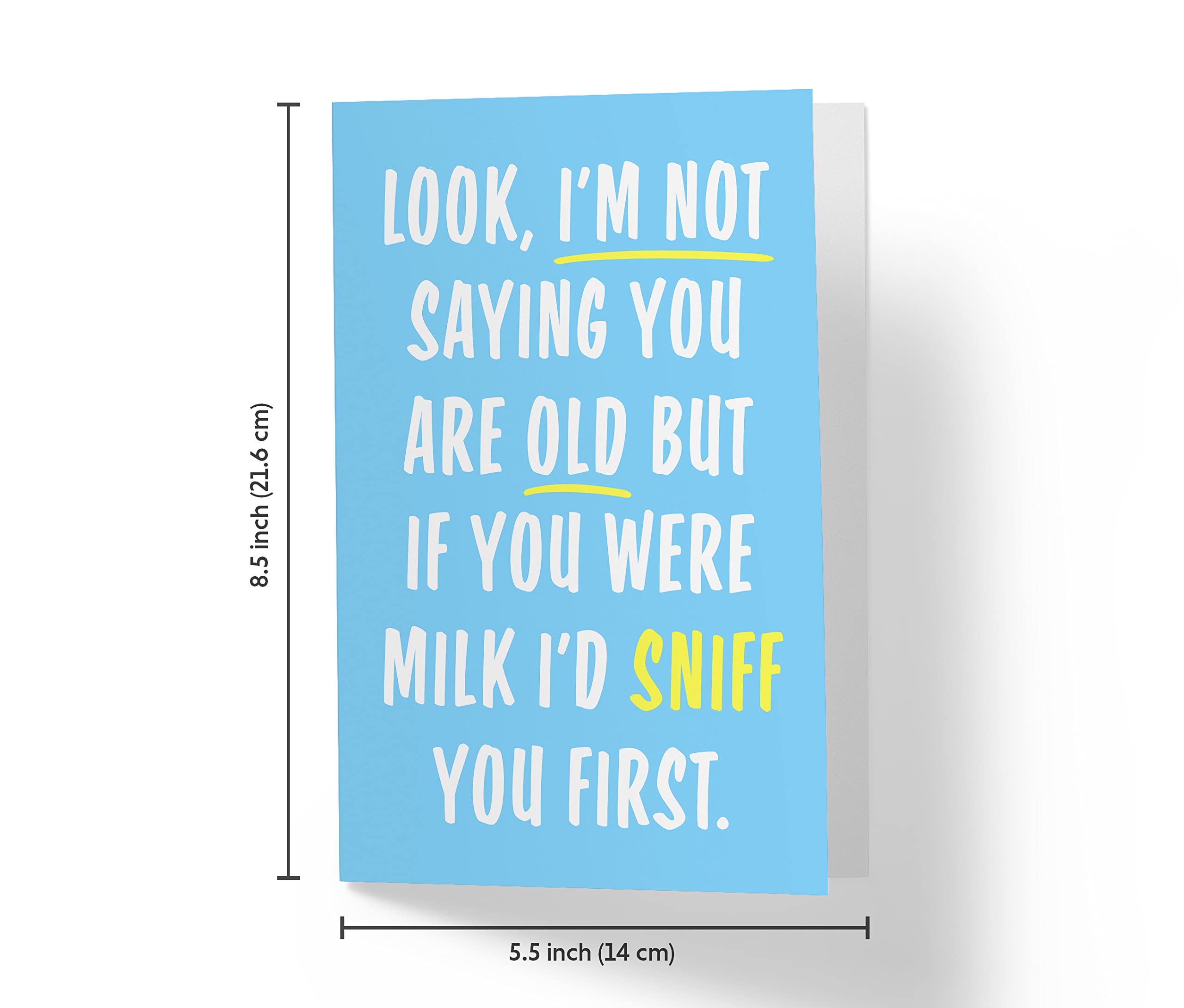 Karto Funny Birthday Card for Men Women, Large 5.5 x 8.5 Happy Birthday Card for Dad Mom, Birthday Card for Brother Sister, Grandpa Grandma Sniff You First