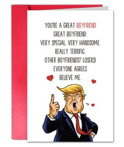 trump valentines day card for boyfriend, boyfriend valentine’s day card, funny valentines day gifts for boyfriend bf gay, card for boyfriend birthday or anniversary