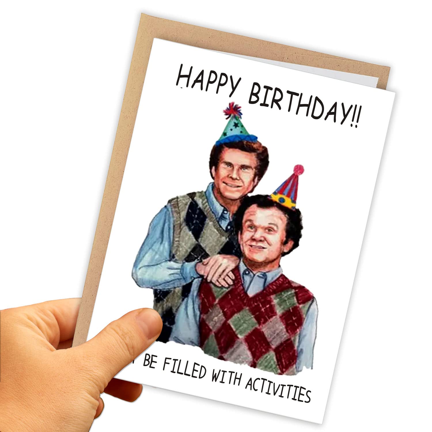 AONUOWE Funny Birthday Card For Women Men Him Her Pun Adult Friend Bday Card May It Be Filled With Activities