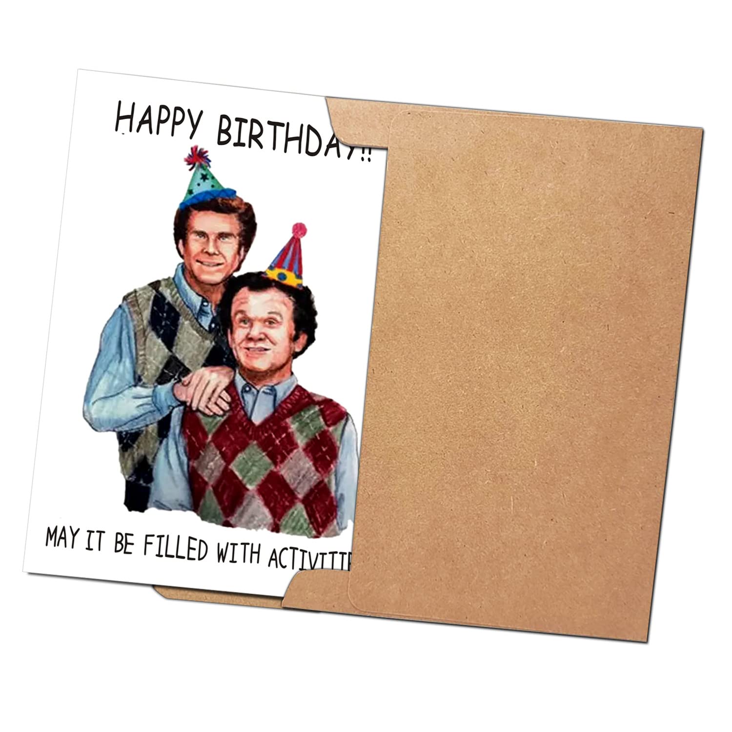 AONUOWE Funny Birthday Card For Women Men Him Her Pun Adult Friend Bday Card May It Be Filled With Activities