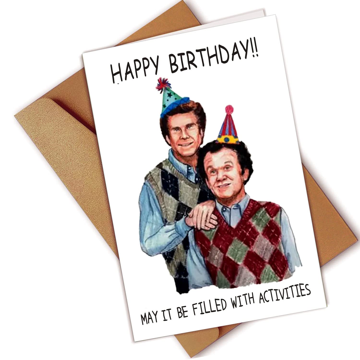 AONUOWE Funny Birthday Card For Women Men Him Her Pun Adult Friend Bday Card May It Be Filled With Activities