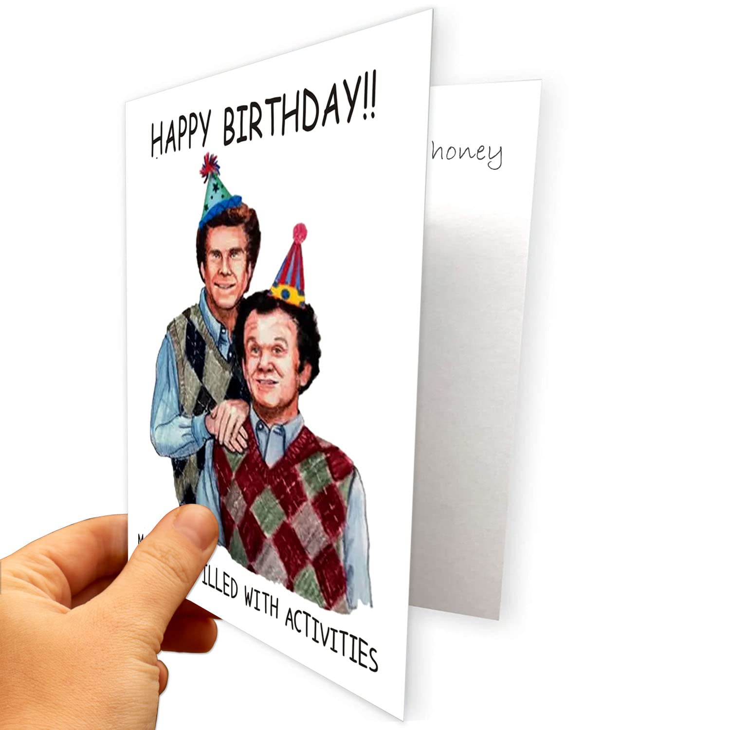 AONUOWE Funny Birthday Card For Women Men Him Her Pun Adult Friend Bday Card May It Be Filled With Activities