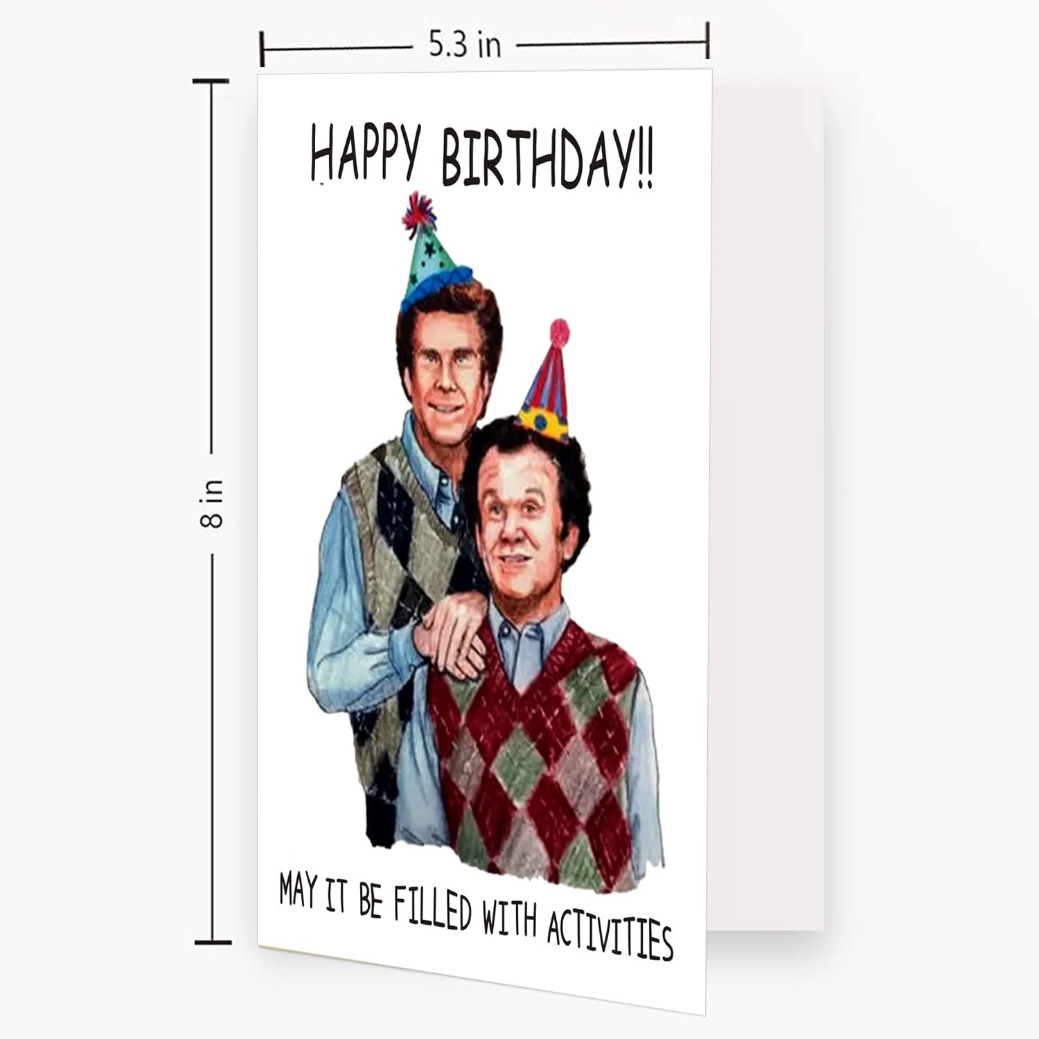 AONUOWE Funny Birthday Card For Women Men Him Her Pun Adult Friend Bday Card May It Be Filled With Activities