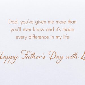 Papyrus Fathers Day Card for Dad (Made Every Difference In My Life)