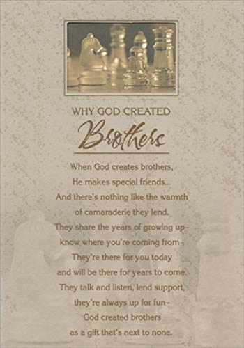 Designer Greetings Why God Created Brothers Religious Birthday Card for Brother