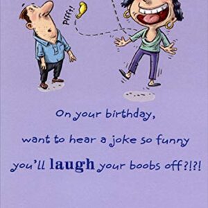 Designer Greetings Laugh Your Boobs Off Risque Funny/Humorous Feminine Birthday Card for Her : Woman : Women