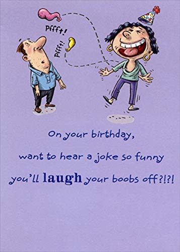 Designer Greetings Laugh Your Boobs Off Risque Funny/Humorous Feminine Birthday Card for Her : Woman : Women