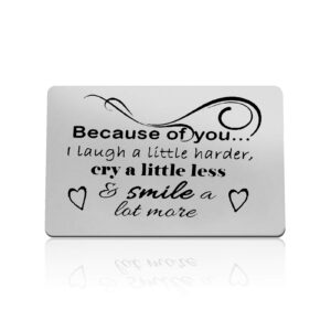 best friends gift engraved wallet card for sister friend to my best friends gift because of you i laugh a little harder friendship gifts graduation gift christmas birthday wedding gift for best friend