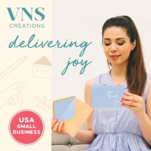 VNS Creations 100 pack Thank You Cards with Envelopes & Stickers - Classy 4x6 Blank Thank You Cards Bulk Box Set - Large Thank You Notes for Wedding, Small Business, Baby & Bridal Shower (Light Blue)