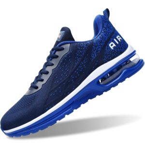 goobon air shoes for men tennis sports athletic workout gym running sneakers (blue us 10.5 d(m)