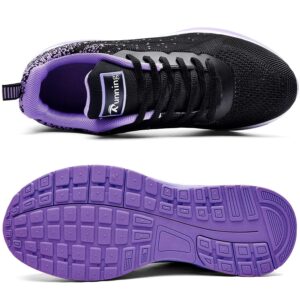 Air Shoes for Women Tennis Sports Athletic Workout Gym Running Sneakers - Purple- Size 6